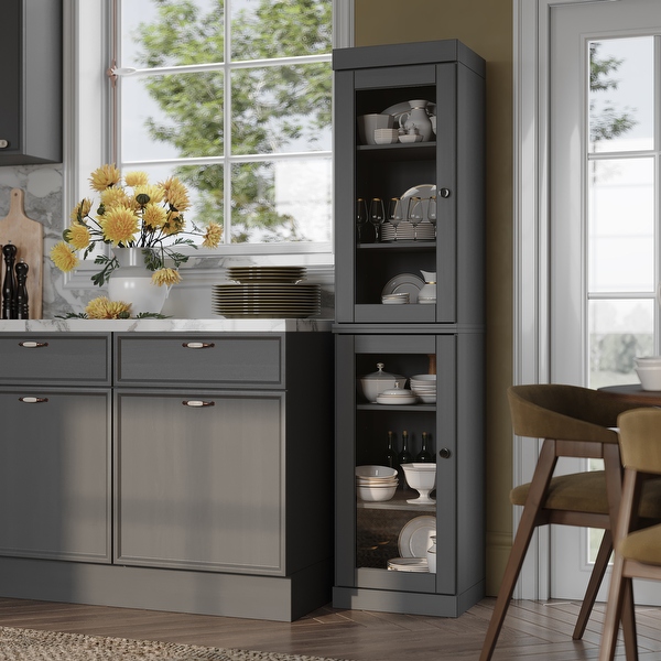 100 Solid Wood 16.5 Kitchen Pantry Cabinet with Doors by Palace Imports On Sale Bed Bath Beyond 39955242